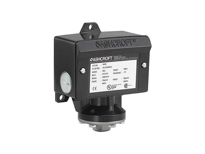 Ashcroft B428TXFM30IW High Pressure Switch with Manual Reset, 0-30"WC ...