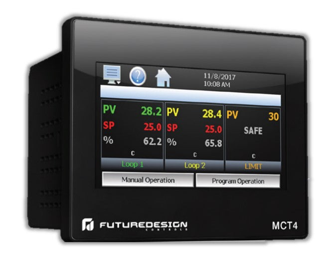 MCT4-01-4 MULTI-LOOP CONTROLLER - 1/4 DIN - 120VAC - Standard Software – Carremm Controls Ltd.