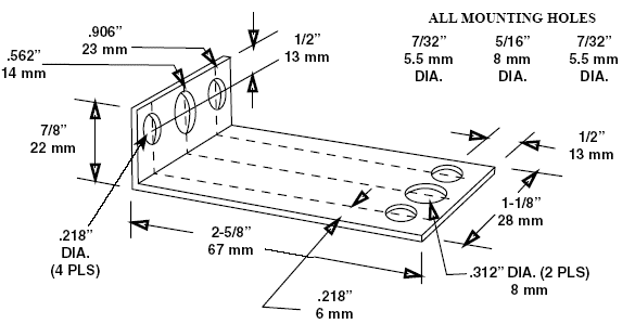 Single Switch Mounting Bracket (808000303) – Carremm Controls Ltd.