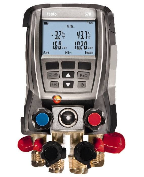Testo 570 - Four Valve Digital Manifold Kit (0563 5703) – Carremm ...
